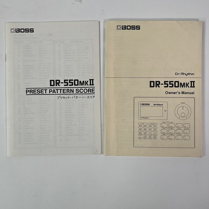 Boss DR-550 MKII Dr. Rhythm Drum Machine Owner's Manual + | Reverb