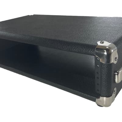 PROCRAFT 2U 12" Deep Rack Case in Black Tolex Wrap - Side | Reverb
