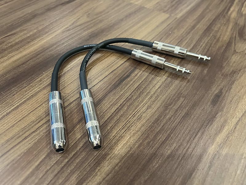 Live Wire 6" TRS-1/4"(F) Patch Cables - Black | Reverb