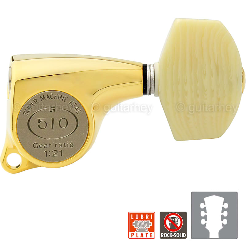 NEW Gotoh SGL510Z-M01 L3+R3 Tuners Set IVORY Buttons 1:21 | Reverb