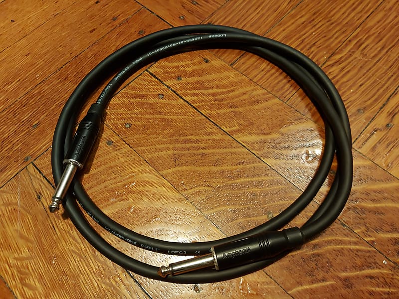 1/4" Instrument Cable with Amphenol Connectors (Black) - 5 ft | Reverb