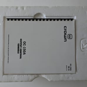 Crown OC-150A Output Control Console | Reverb