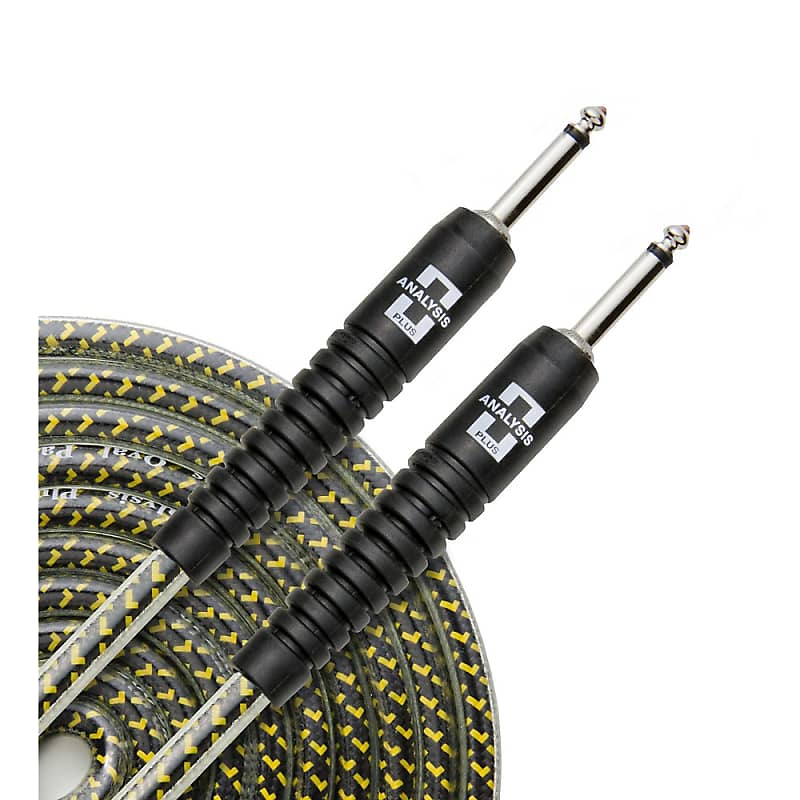 Analysis Plus Yellow Oval Instrument Cable with Overmold Plug | Reverb