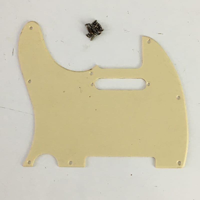 Lefty Pickguard For Fender Style Guitar Left 1 Ply Aged White | Reverb