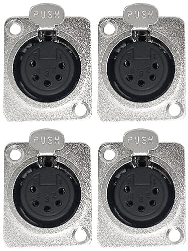 5 Pin Xlr Female Socket Connector Panel/Chassis Mount (Jcx) | Reverb