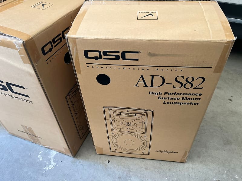 QSC AD-S82 Black, Pair, Boxed, Unused, High Performance | Reverb