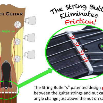 String Butler V5 Standard (Black and Silver) - For Flying V | Reverb