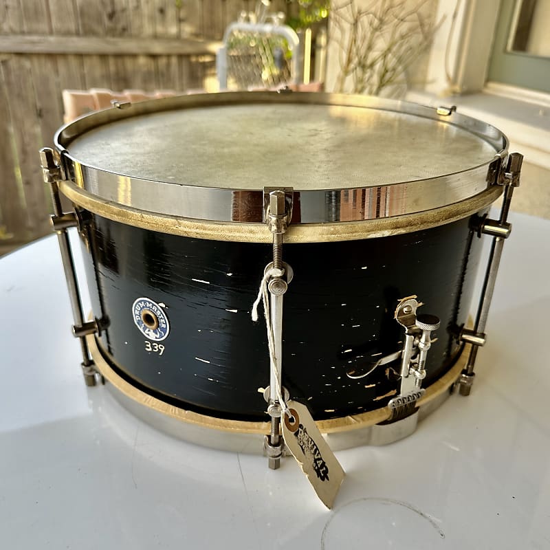 Drum Master 6.5x13 Snare Drum 1940’s - Black | Reverb