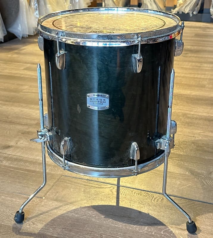Used Yamaha Stage Custom Floor Tom 14x13 Transparent Black | Reverb