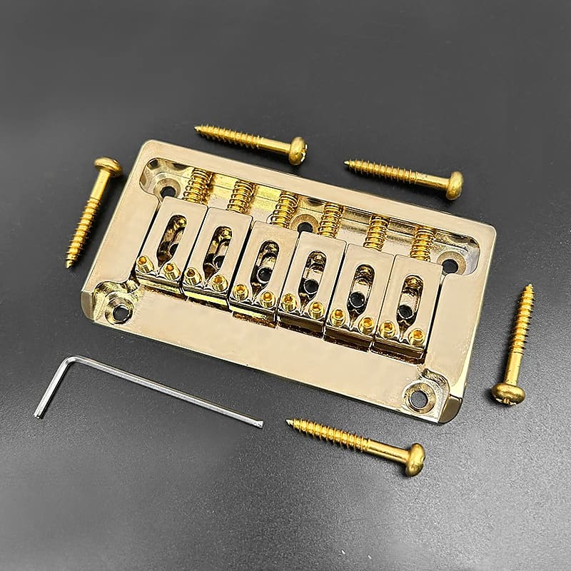 Gold Fixed Hardtail Guitar Stratocaster Strat Style Bridge | Reverb UK