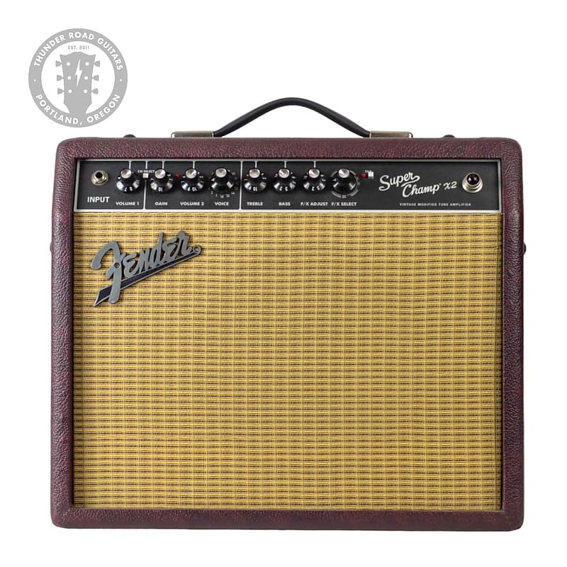 2016 Fender Limited Edition Super Champ X2 Combo Wine Red | Reverb