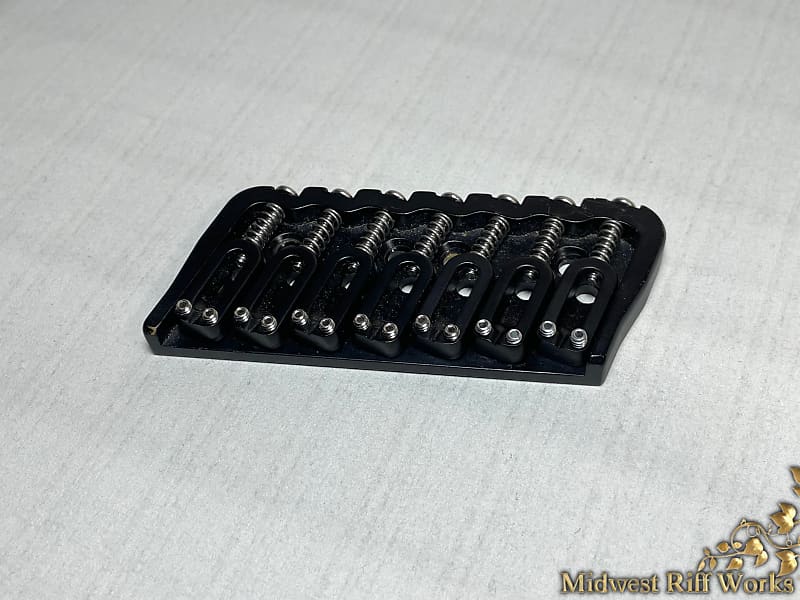 Hipshot 7 String Multiscale Bridge 0.125 4MS07180B - Black | Reverb