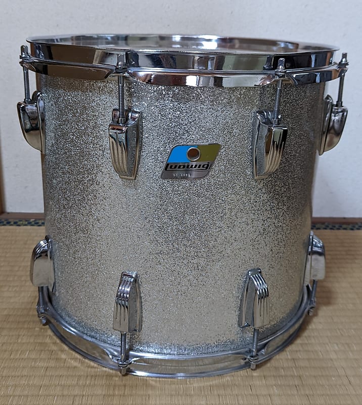 Ludwig Power Tom 12"×13" 1980s Silver Sparkle | Reverb