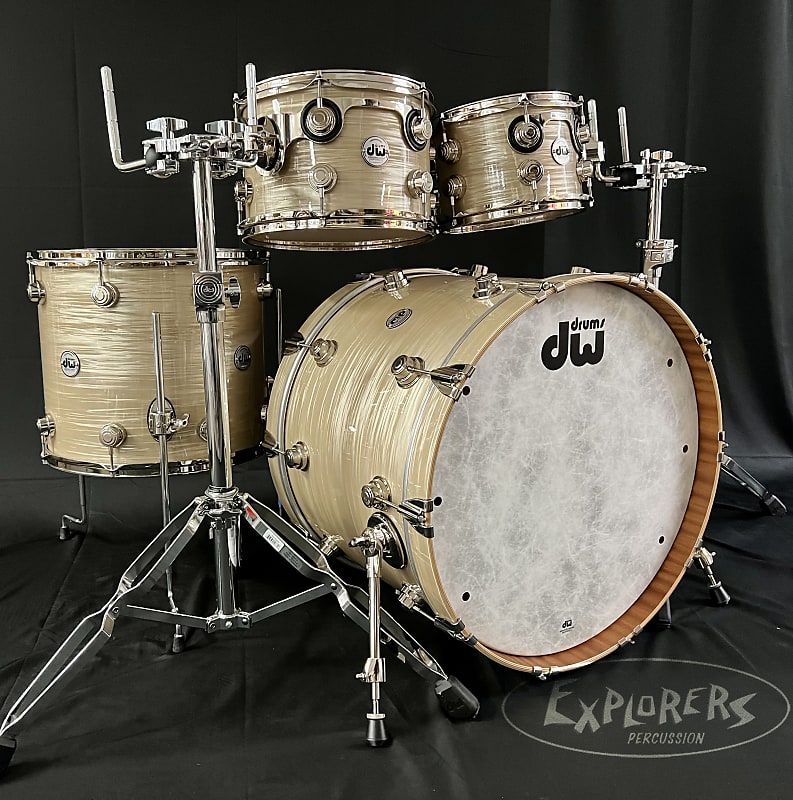DW Collectors Drum Set Creme Oyster with Nickel Hardware | Reverb