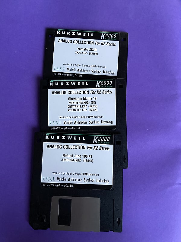 Kurzweil K2000 Analog Collection for K2 series / 3 floppy | Reverb
