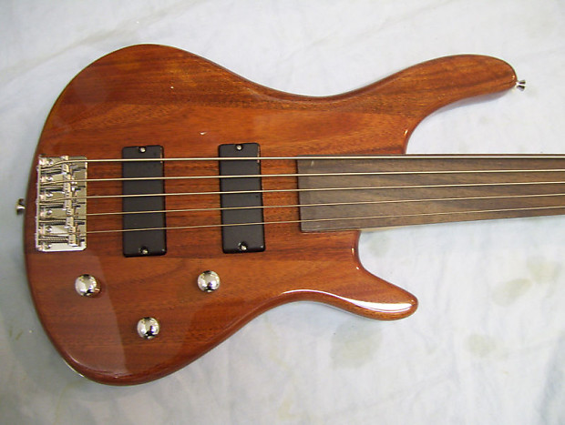 Fretless 5 string bass guitar | Reverb