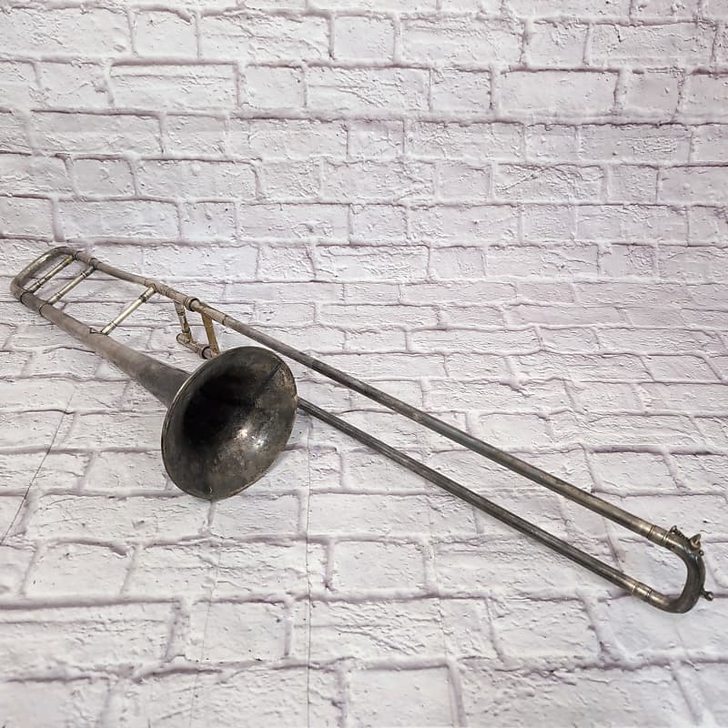 Vintage The Martin Instrument Co. Elkhart Ind. Trombone 1914 | Reverb