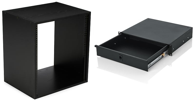 Gator GRW-DRW2 2U Standard Rack Drawer Bundle with Middle | Reverb