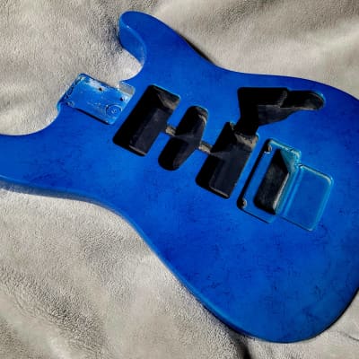 90's Fender HM Stratocaster Guitar Body - Bluestone - Heavy | Reverb