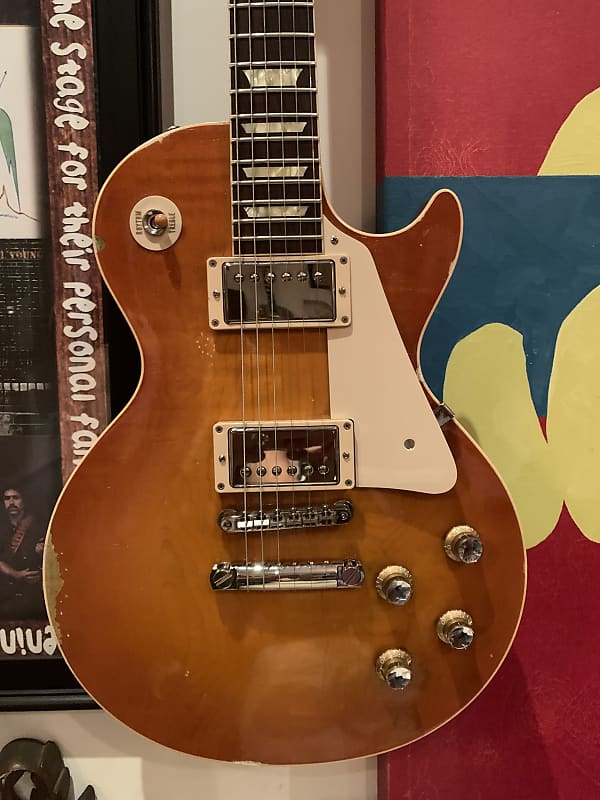 Gibson Custom Shop R8 Les Paul Heavy Reliced Amber burst | Reverb