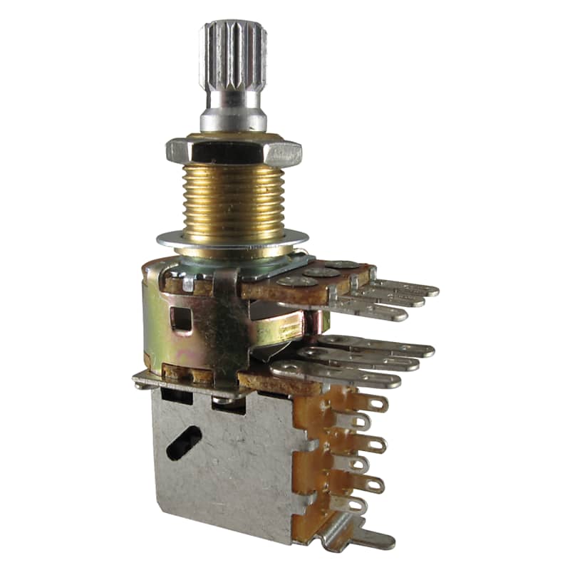 Bourns Mini Push-Pull Knurled Shaft Dual Potentiometer, 500K | Reverb
