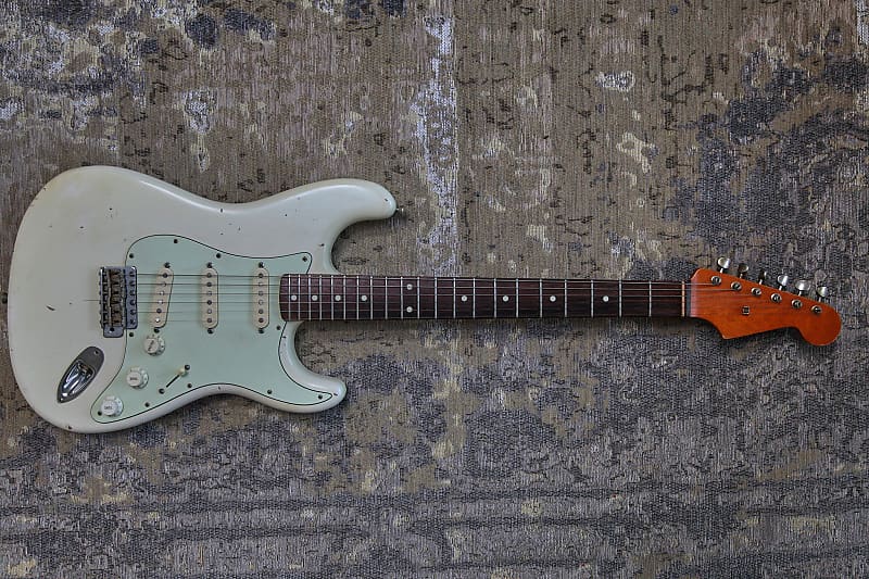Nash Nash stratocaster guitar Olympic white Relic | Reverb