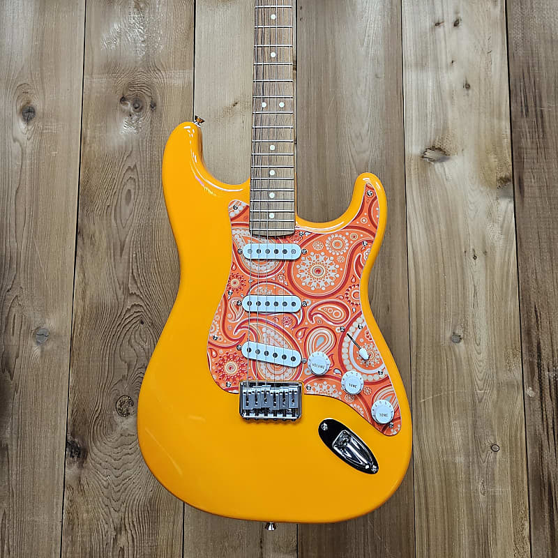 Hard tail Partscaster Strat Orange | Reverb