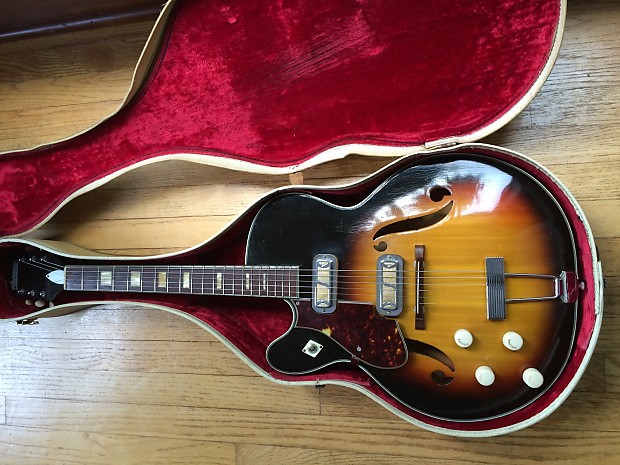 Left Handed Harmony Meteor H70LH 1960 w/ original case Lefty | Reverb