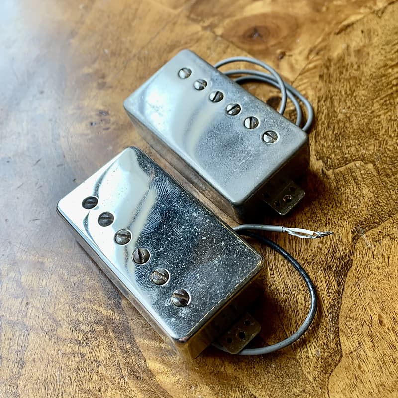 Greco PAF humbucker pickups c 1980’s Chrome patent applied | Reverb