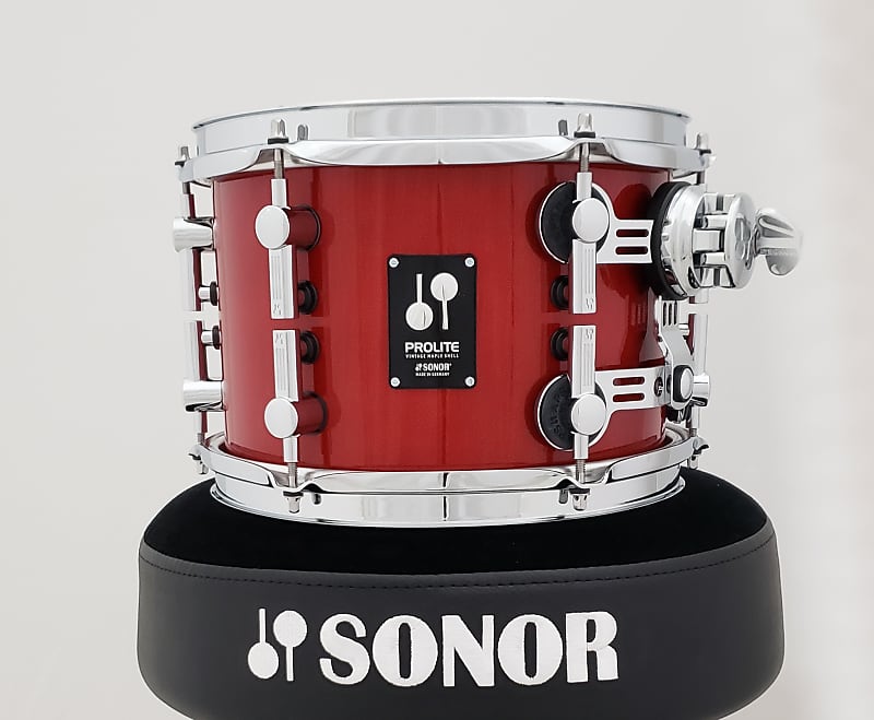 Sonor Prolite Series Vintage Maple 10x7 Tom --Ruby Red | Reverb