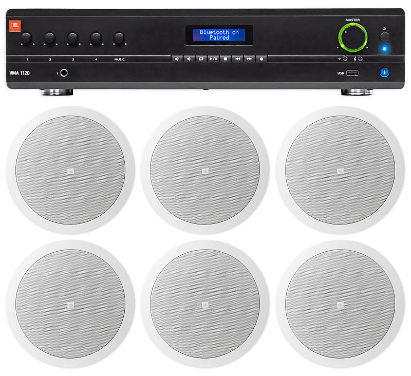 JBL VMA1120 Commercial/Restaurant 120W 70v Amplifier+(6) JBL | Reverb