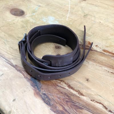 Red Monkey -USA Made- Classic Leather Guitar Strap | Reverb