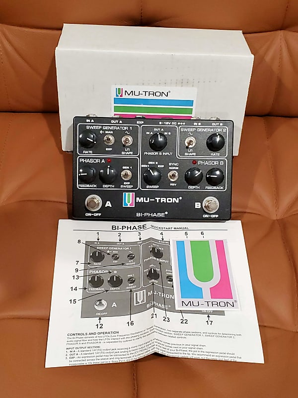 black Mu-Tron Bi-Phase shifter mutron biphase phaser pedal | Reverb UK