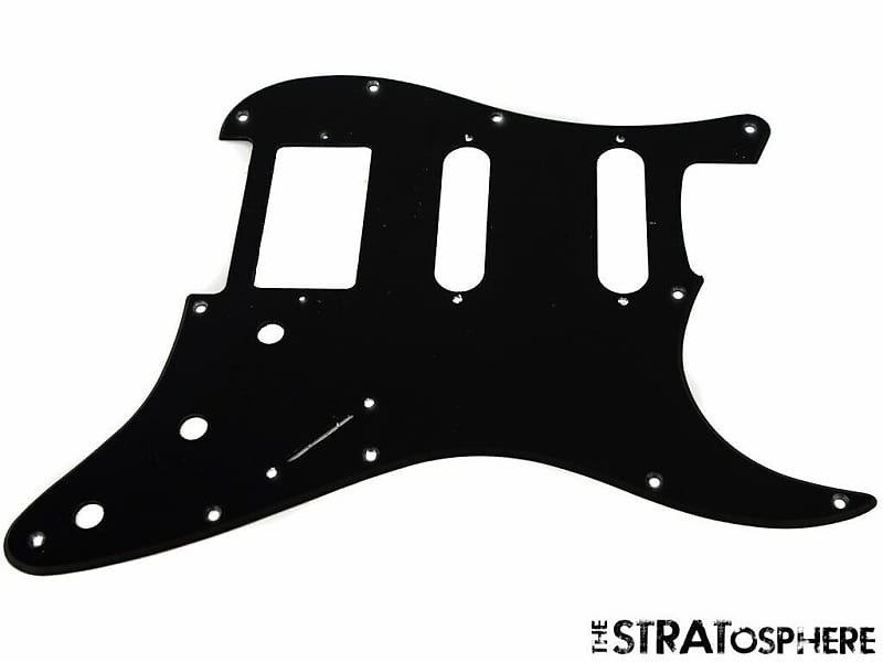 * NEW Black HSS Stratocaster PICKGUARD for Fender Strat | Reverb