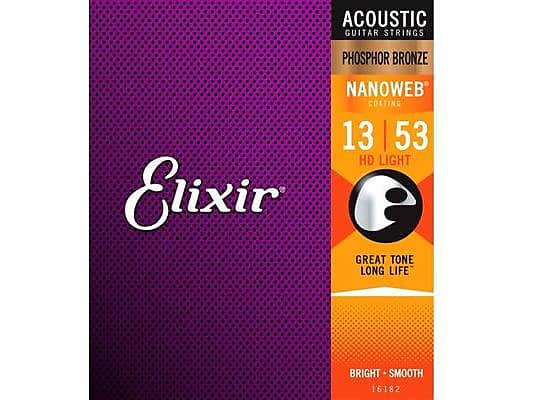 Elixir Strings Acoustic Phosphor Bronze with NANOWEB 13-53 | Reverb