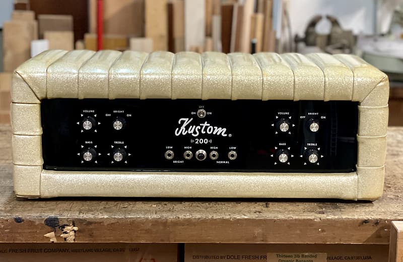Vintage 1968 Kustom K200B-1 amp head - Champagne Sparkle | Reverb
