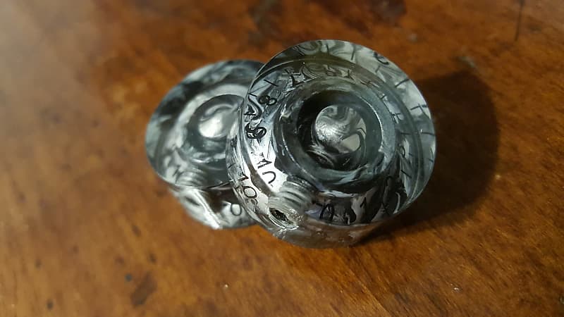 JAT CUSTOM GUITAR PARTS 2 Set Screw Speed Knobs Black | Reverb