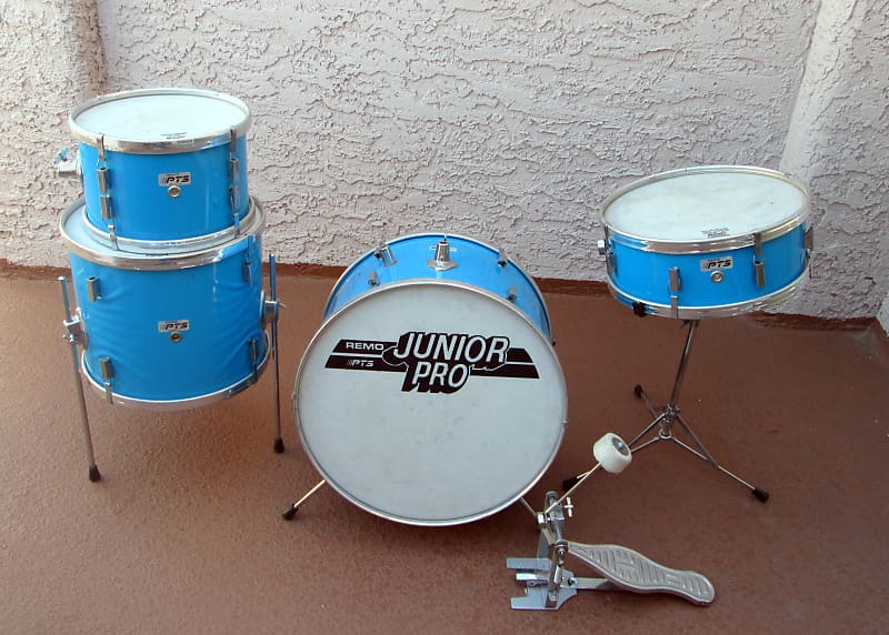 Remo PTS Junior Pro Drum Set Pre Tuned Heads "Fair to Good" | Reverb