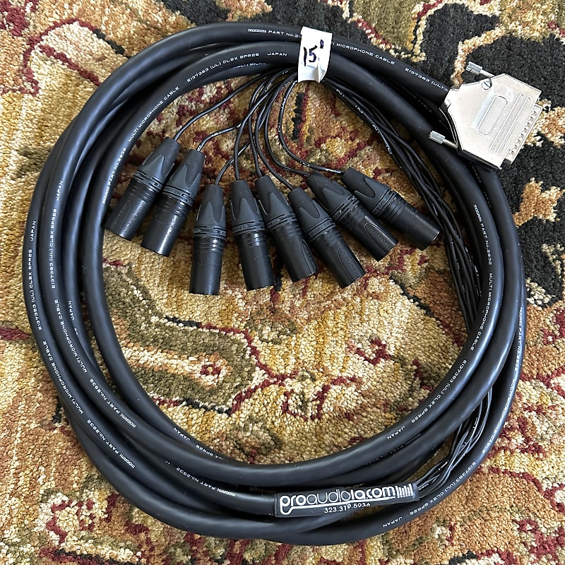 Mogami Gold DB25 to XLR male, 8-channel analog snake (15') | Reverb
