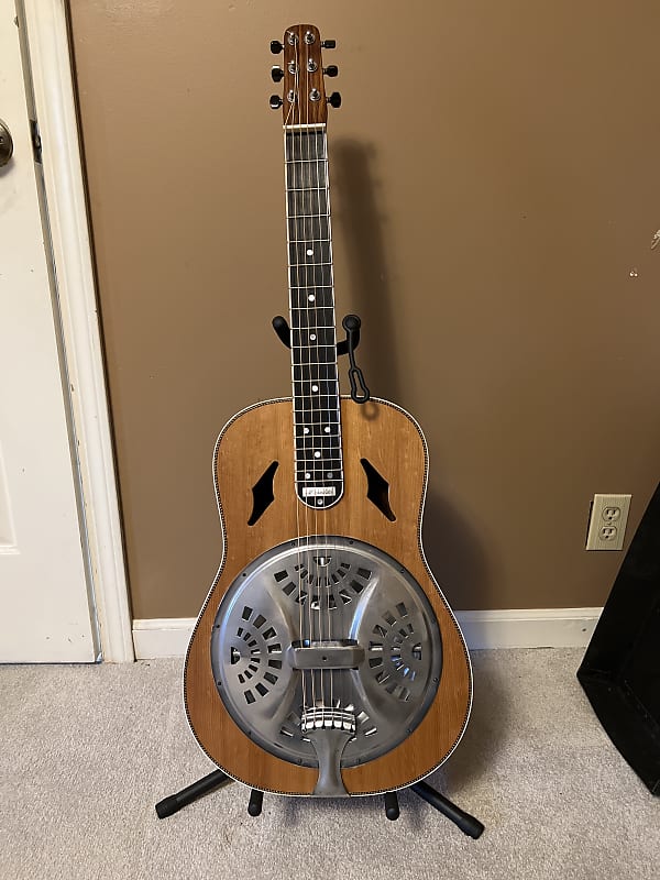 Meredith Squareneck L Body 1990 - Natural Dobro Resonator | Reverb