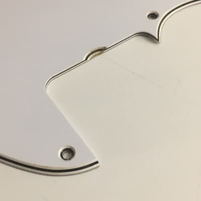 4-Ply Lefty White / Pearl Back Relic Esquire Pickguard | Reverb