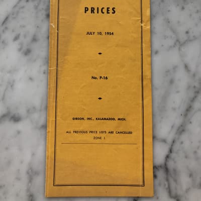 1954 Gibson Price list Vintage Catalog Les Paul Brochure Case | Reverb