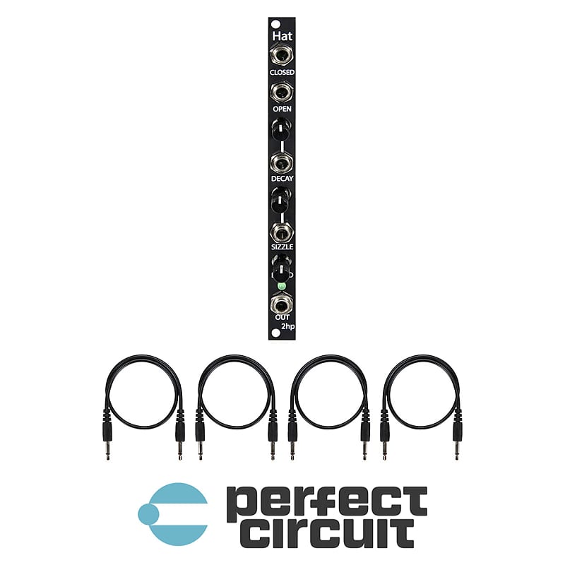 2hp Hat Cymbal Percussion Module (Black) [DEMO] | Reverb