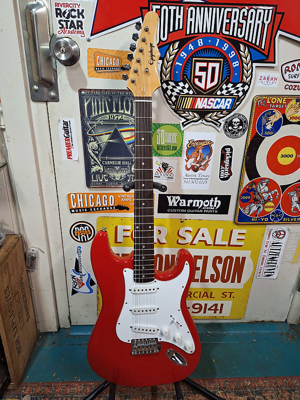 Epiphone Strat - Red | Reverb