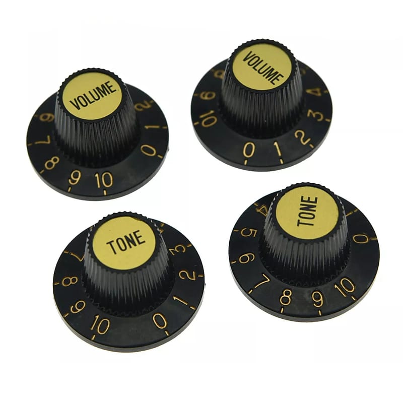 LP/SG/Epiphone Gold Witch Hat Knobs (Set of 4) | Reverb