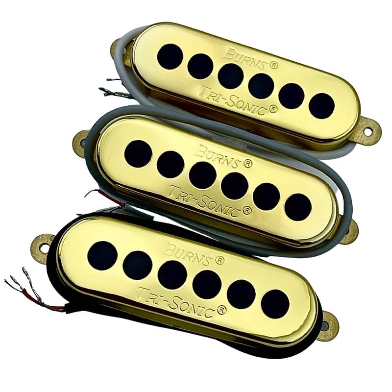 Burns Alnico V Tri-Sonic Single Coil Pickup Set Neck Middle | Reverb