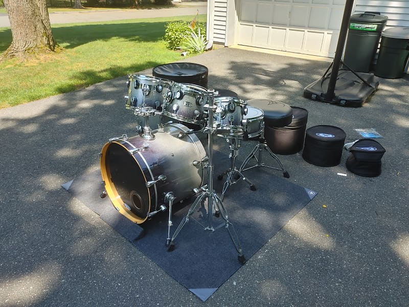PDP X7 Maple 7 Piece Drum Set Early 2000s Blue Pearl | Reverb