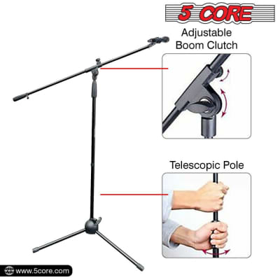 Microphone Stand 360° Rotating Mic Clip Boom Arm Foldable | Reverb