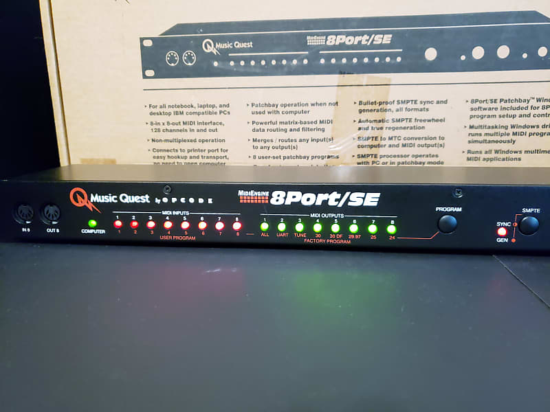 Music Quest 8 Port/SE MidiEngine MIDI Interface, patchbay, | Reverb