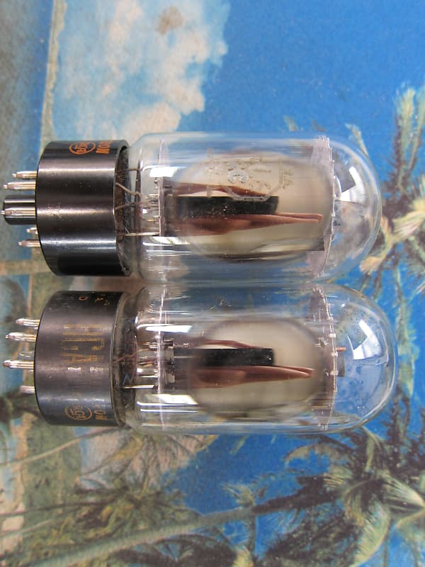 Pr Vintage RCA 6L6GC Power Tubes Largest Black | Reverb Australia